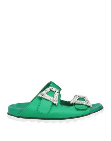 TWENTY FOUR HAITCH Sandals Emerald Size Textile Fibers - Green