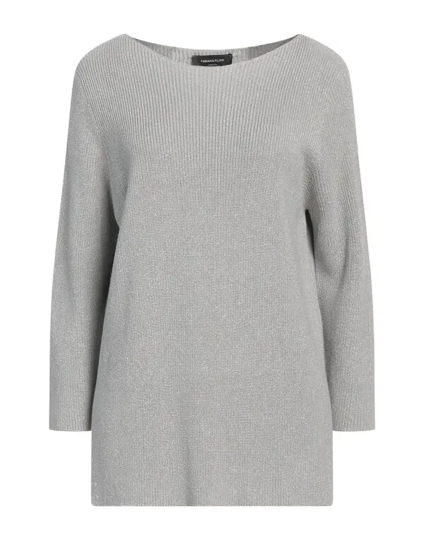 Fabiana Filippi Sweater In Cotton, Viscose, And Polyester - Grey