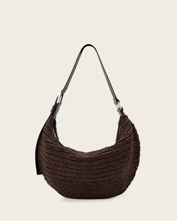 ALLSAINTS Luna Woven Shoulder Bag - Brown