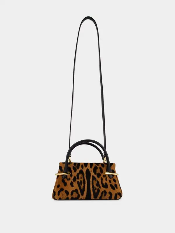 Givenchy Leopard Print Mini Pinch Bag In Pony Effect Leather