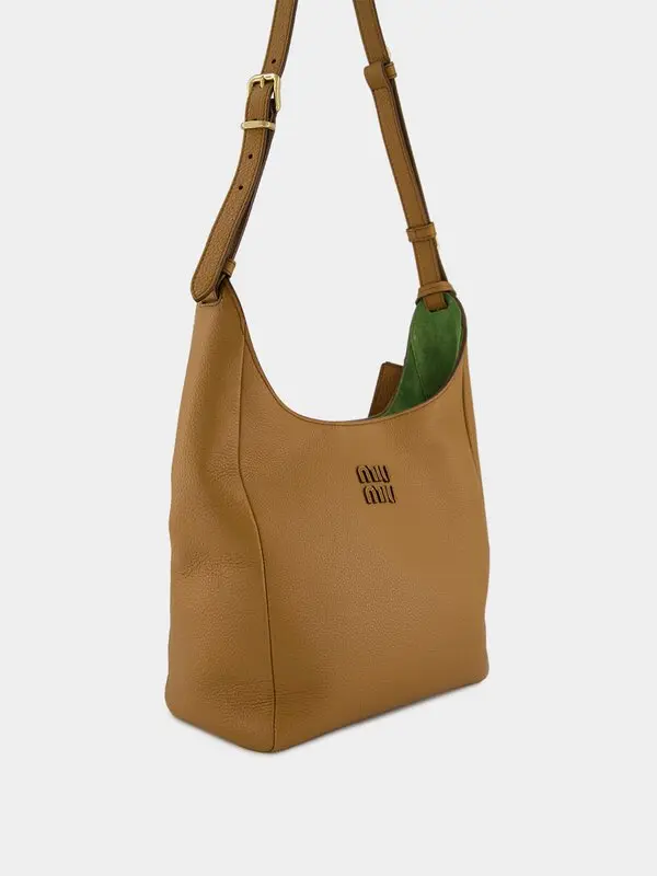 Miu Miu Calf Leather Hobo Bag