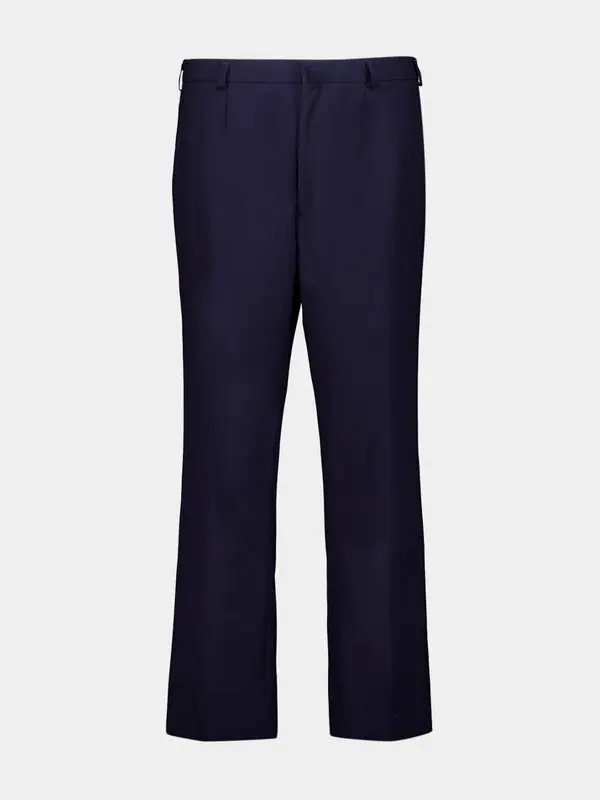 Prada Navy Classic Fit Wool Trousers