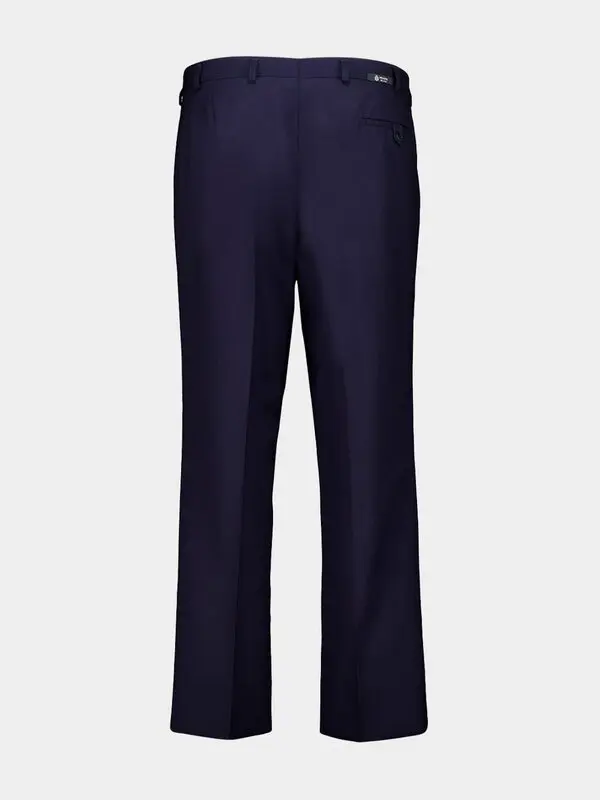 Prada Navy Classic Fit Wool Trousers