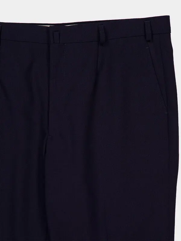 Prada Navy Classic Fit Wool Trousers