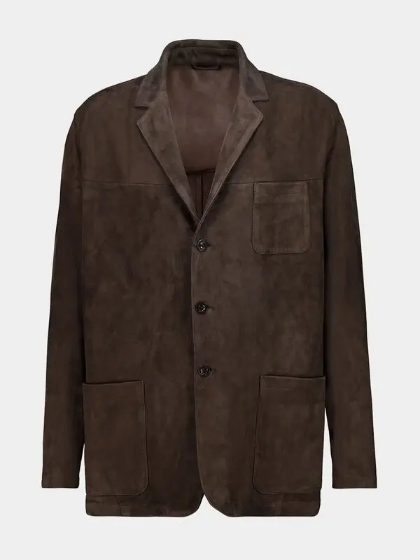 Boglioli Suede Shirt Jacket - Brown