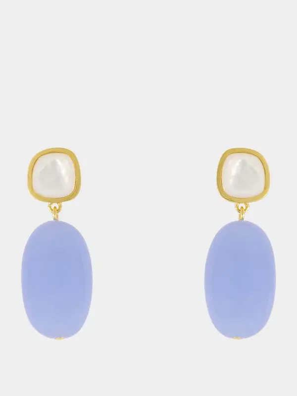 LIZZIE FORTUNATO Big Sur Drop Earrings - Blue