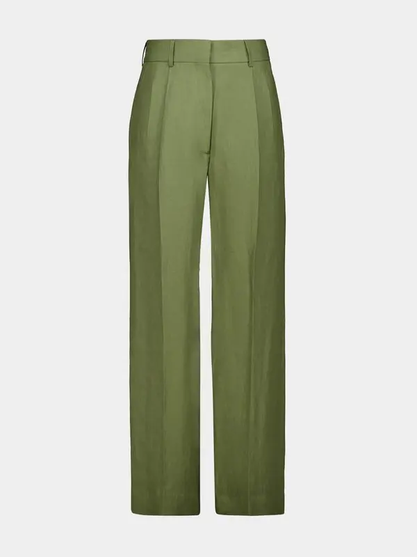 BLAZÉ MILANO Mid-day Sun Palm Fox Pants - Green