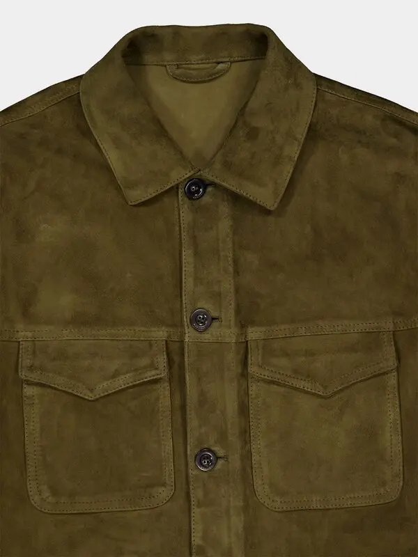 Boglioli Suede Utility Shirt Jacket