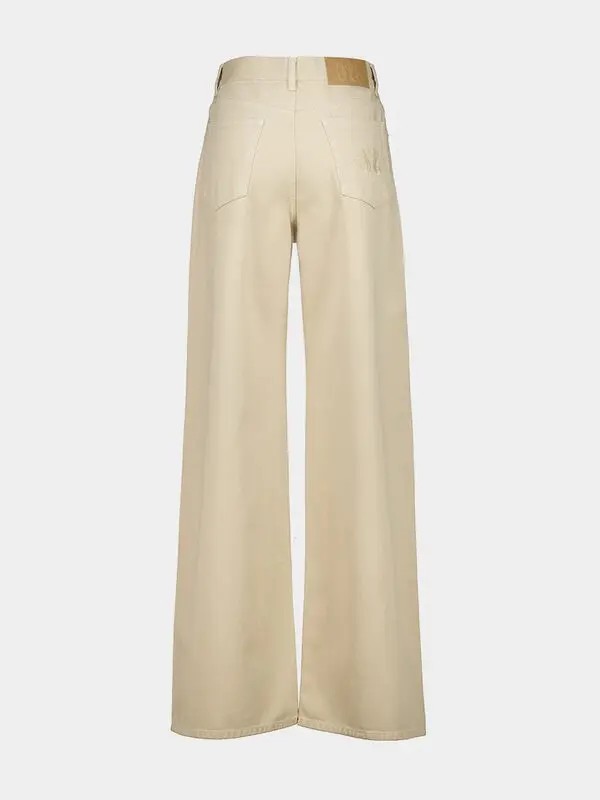 BLAZÉ MILANO Nariida Almond Java Wide-leg Jeans