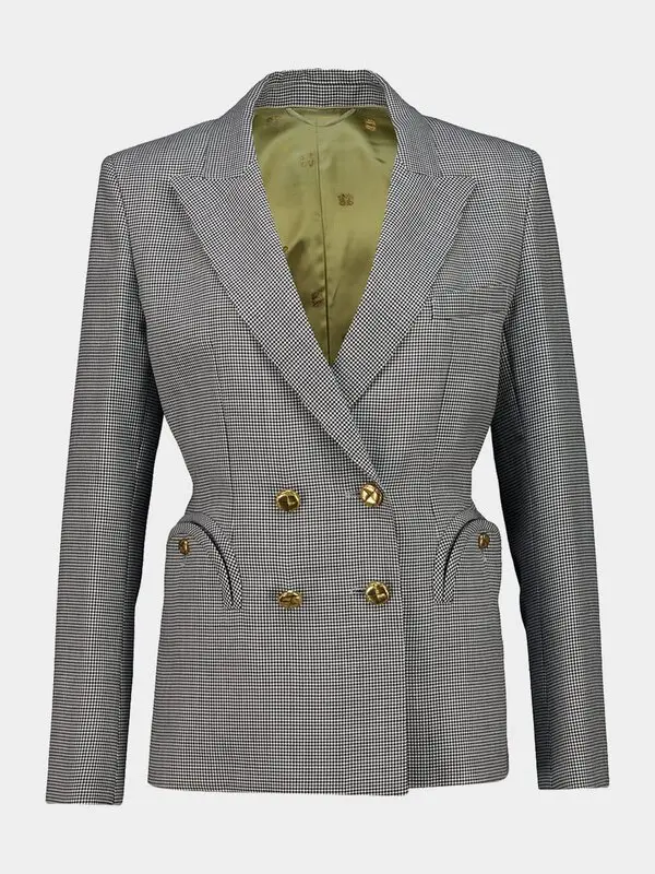 BLAZÉ MILANO Houndstooth Virgin Wool Blazer