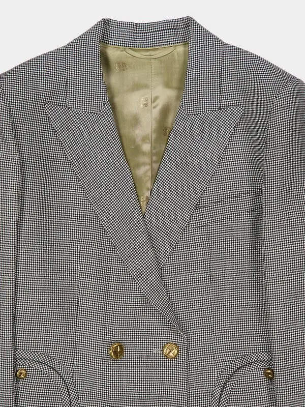 BLAZÉ MILANO Houndstooth Virgin Wool Blazer