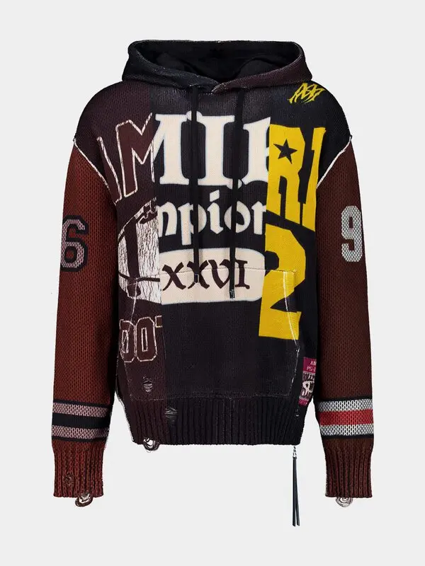 Amiri Multicolor Spliced Hooded Sweatshirt - Multicolour
