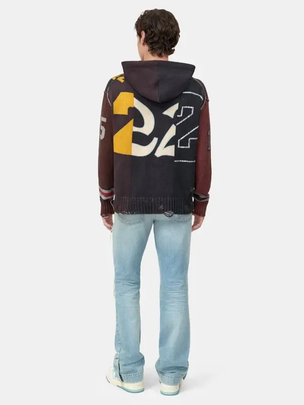Amiri Multicolor Spliced Hooded Sweatshirt