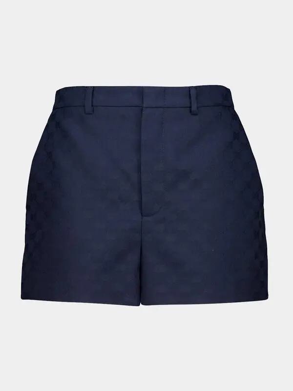 Gucci Tide Gg Casual Fit Shorts - Blue
