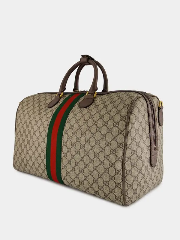 Gucci Beige Gg Monogram Medium Duffle Bag