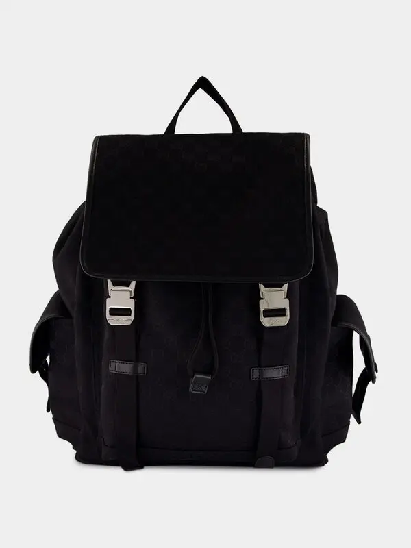 Gucci Gg Canvas Large Backpack - Black