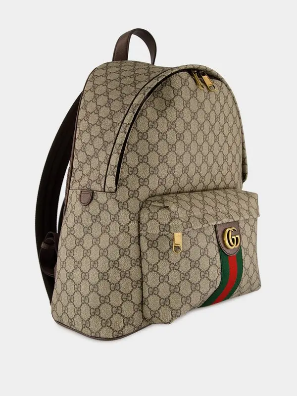 Gucci Beige Gg Monogram Twill Backpack