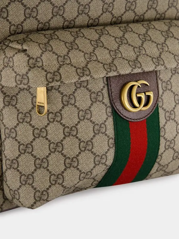 Gucci Beige Gg Monogram Twill Backpack