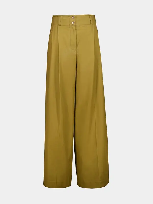 Zimmermann Luna Tailored Wide-leg Trousers - Brown