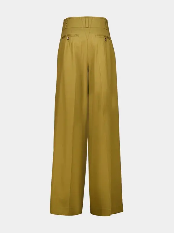 Zimmermann Luna Tailored Wide-leg Trousers - Brown