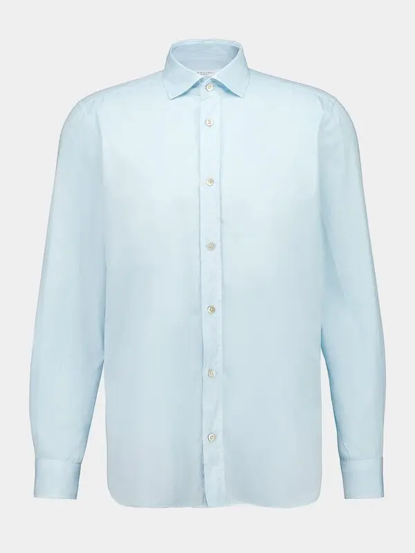 Boglioli Sky Cotton Long-sleeve Shirt - Blue