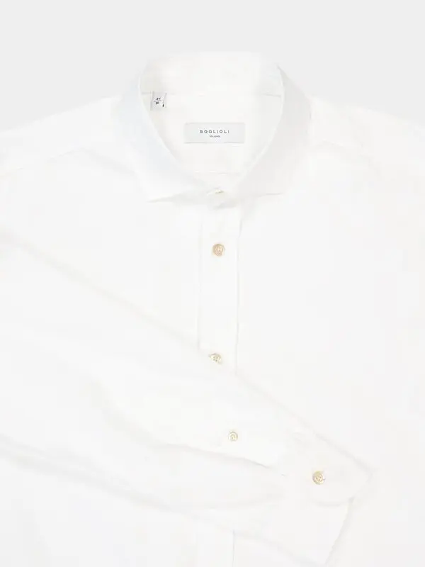 Boglioli Cotton Long-sleeve Shirt - White