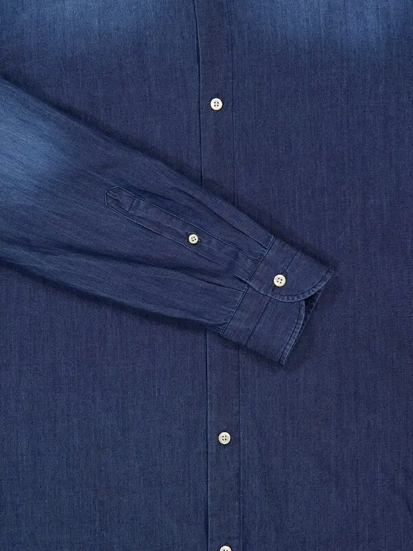 Boglioli Cotton Mandarin Collar Shirt