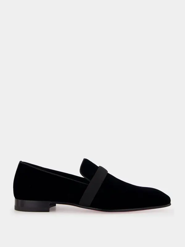 CHRISTIAN LOUBOUTIN Dandydeco Flat Loafers In Veau Velours - Black