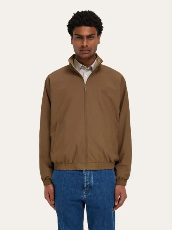 FERRAGAMO Walnut Reversible Blouson Jacket