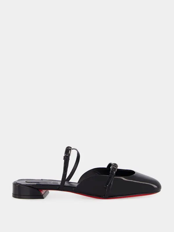 CHRISTIAN LOUBOUTIN Jane Nina Patent Mules - Black
