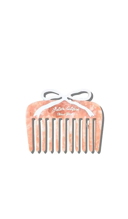 SOLAR ECLIPSE Hand-painted Vintage Bow Pocket Comb - Pink
