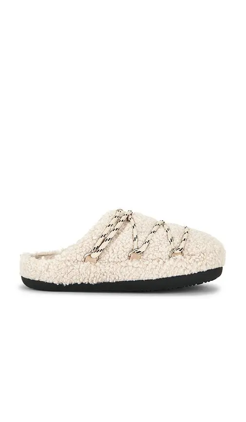 Moon Boot Teddy Slipper In Beige - Sand