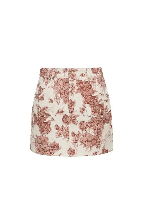 Cara Cara Wayne Skirt - Tossed Floral Ginger