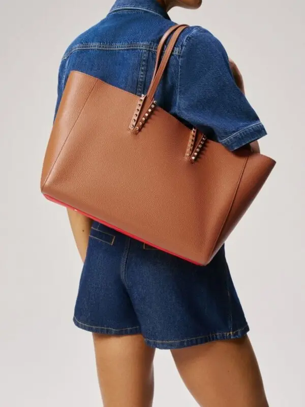 CHRISTIAN LOUBOUTIN Cuoio Cabata Small Tote Bag - Brown