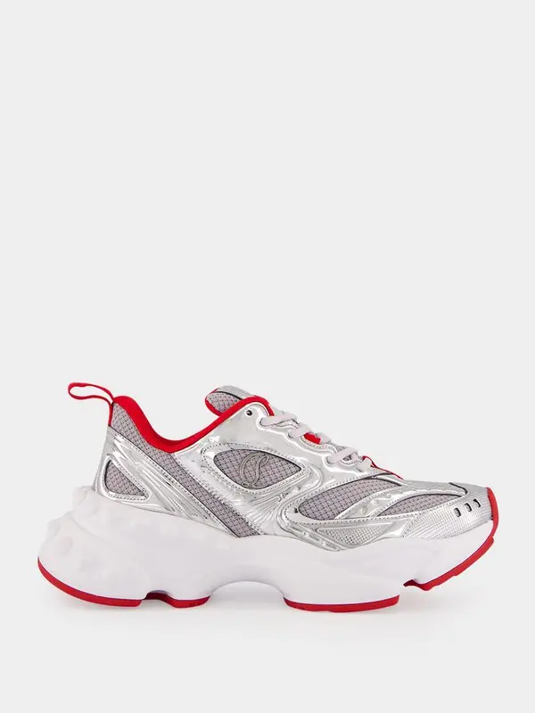 CHRISTIAN LOUBOUTIN So Flo Running Sneakers - Silver