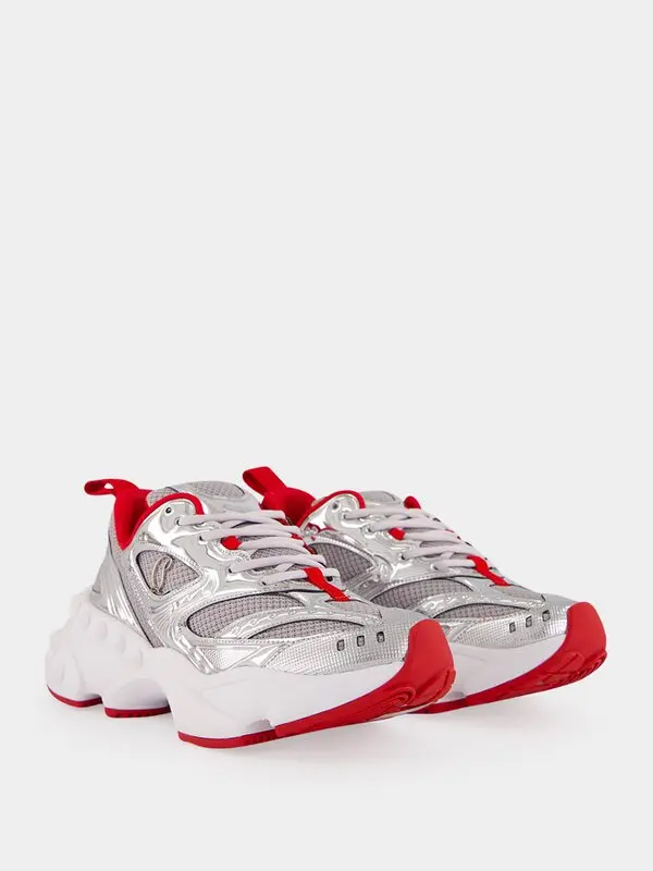 CHRISTIAN LOUBOUTIN So Flo Running Sneakers - Silver