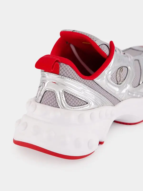CHRISTIAN LOUBOUTIN So Flo Running Sneakers - Silver