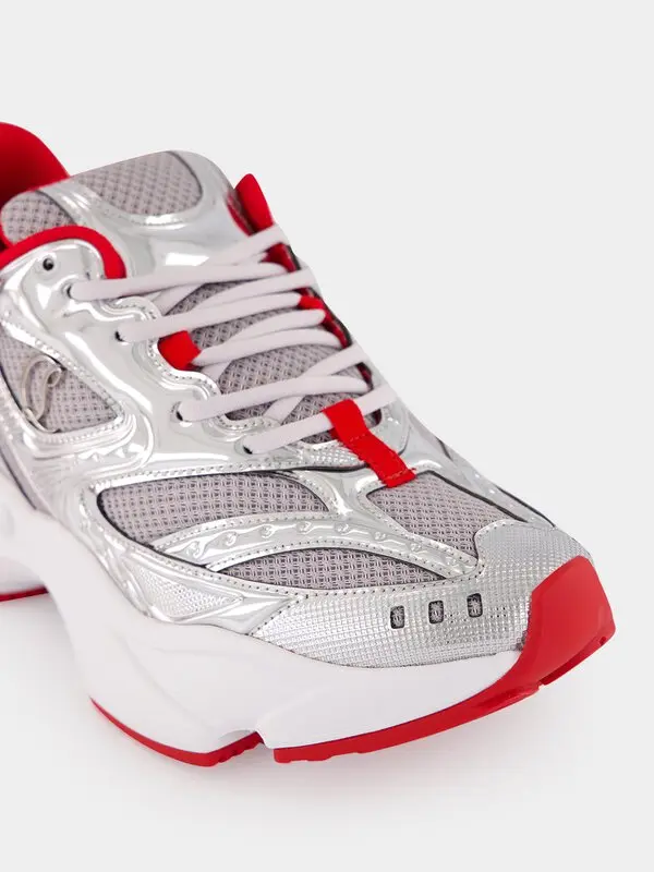 CHRISTIAN LOUBOUTIN So Flo Running Sneakers - Silver