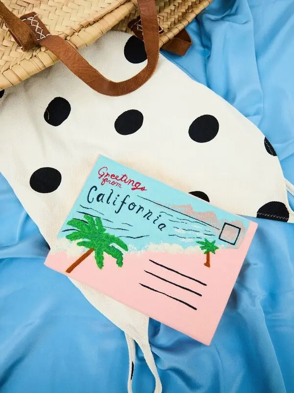 OLYMPIA LE-TAN Greetings From California Clutch - Pink