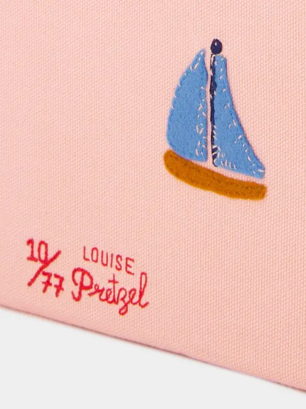 OLYMPIA LE-TAN Greetings From California Clutch - Pink