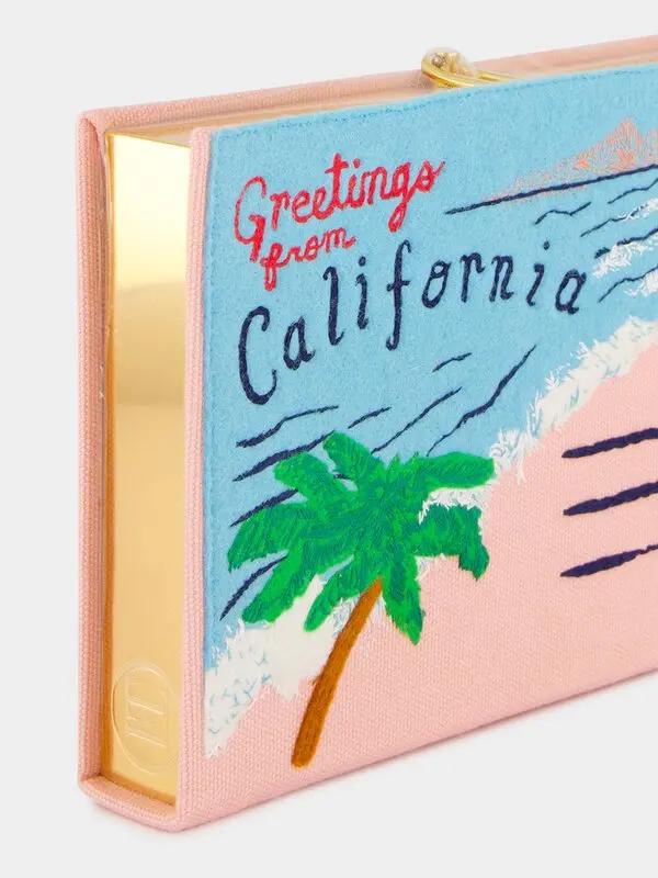 OLYMPIA LE-TAN Greetings From California Clutch - Pink