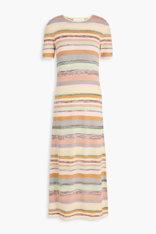 Zimmermann Striped Knitted Midi Dress - Multicolor