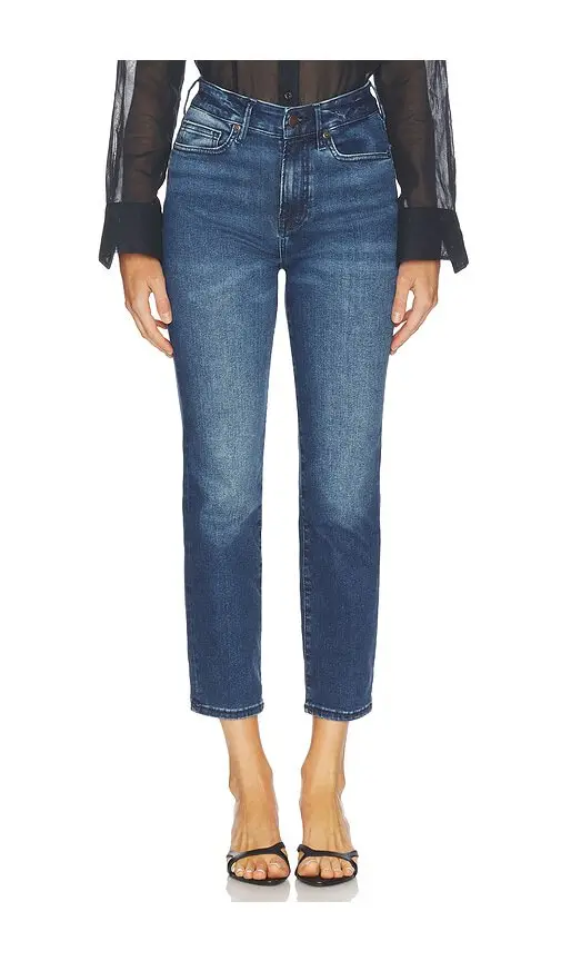 Good American Always Fits Good Legs Straight Jeans In Blue - Indigo446