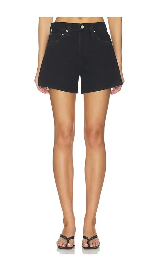 AGOLDE Long Parker Shorts In Black - Phase