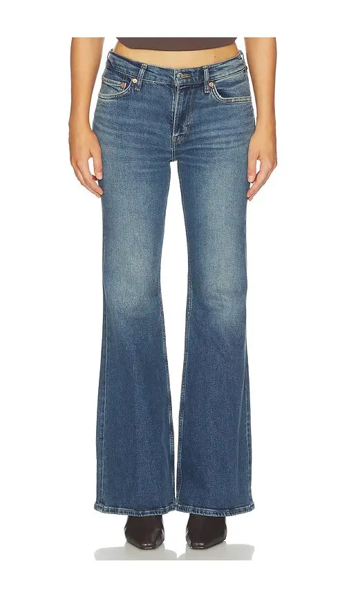 RE/DONE The Strutter Wide Leg & Flare Jean In Blue - Sonoma Indigo