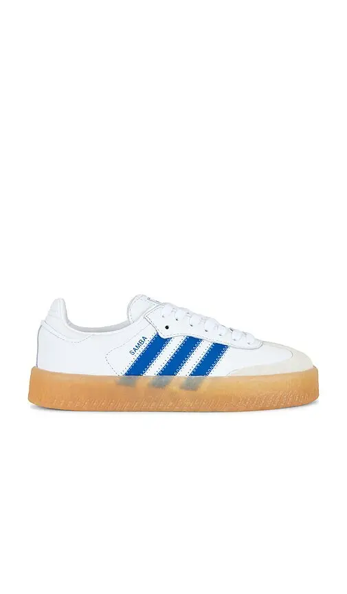 ADIDAS ORIGINALS Samba Sneaker In White - Footwear White  Blue & Clear Sky