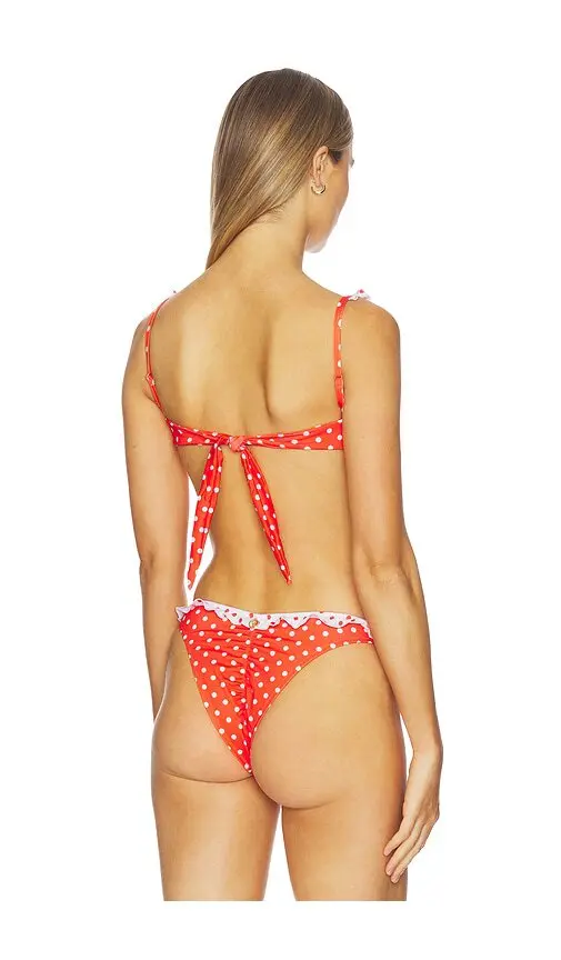 BANANHOT Angela Bikini Top - Red Polka