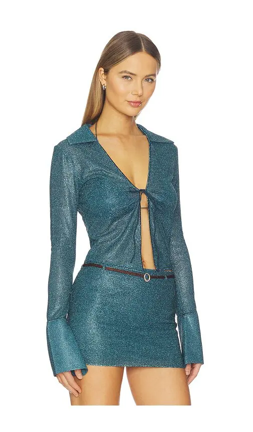 Oseree Metallic Jersey Shirt