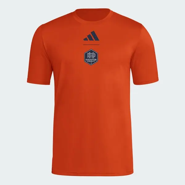 Adidas Houston Dynamo Short Sleeve Pregame T-shirt - Collegiate Orange / Mls-hdy-s1d