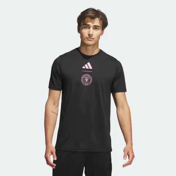 Adidas Club Inter De Futbol Miami Short Sleeve Pregame T-shirt - Black / Mls-mif-37p